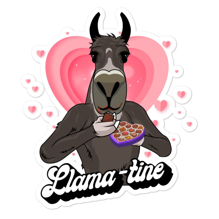 Llama-Tine Valentine - Stickers - Old MacDonald's Farm